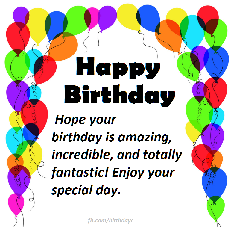 Birthday greeting card with balloons - Happy Birthday - HBDAY.ART