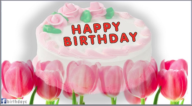 Happy Birthday, Roses,Cake and Wishes Card - Happy Birthday - HBDAY.ART