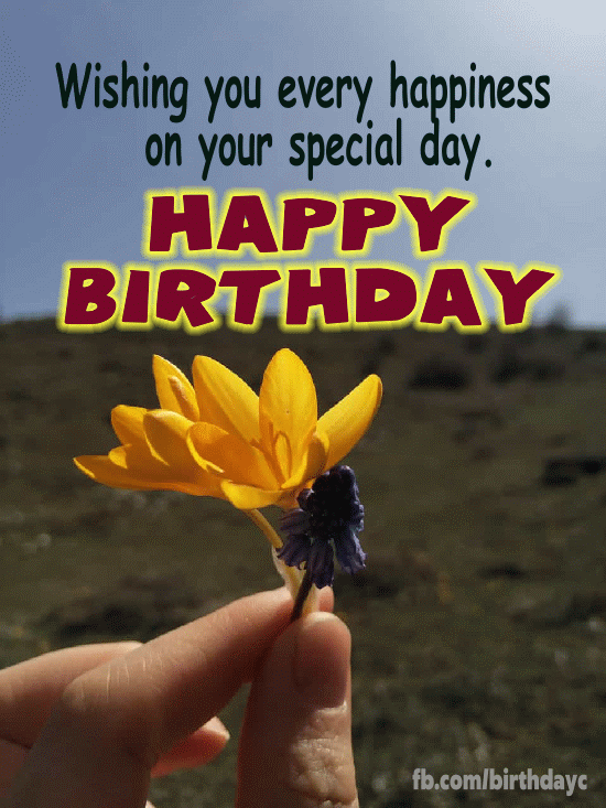 Crocus flower birthday gif - HBDAY.ART