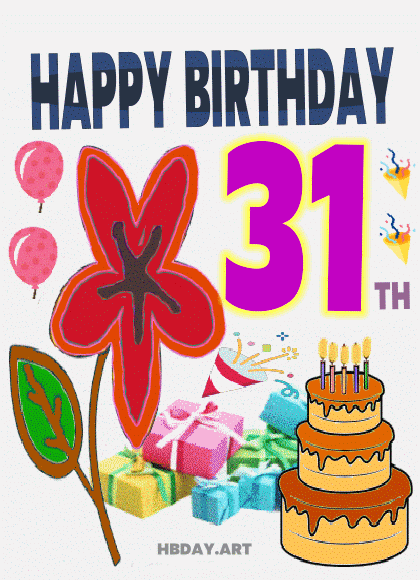 Happy 31th Birthday İmages Cards - HBDAY.ART